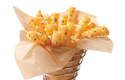 Greek Fried Crinkle Cut Potatoes